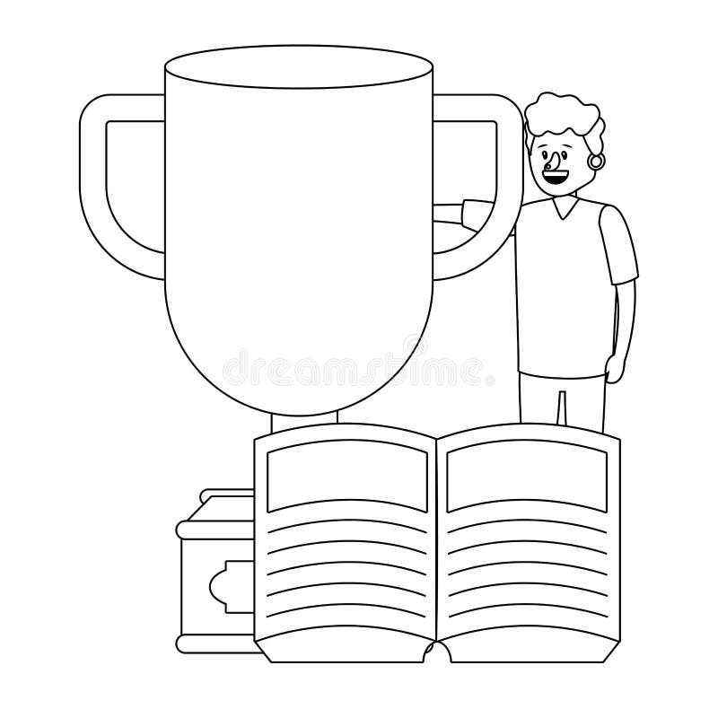 Education man cartoon stock vector. Illustration of learn - 144958028