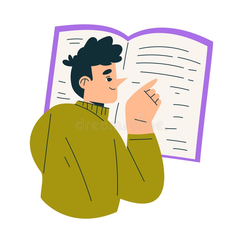 Education with Man Character Standing on Pile of Books with Cup Award ...