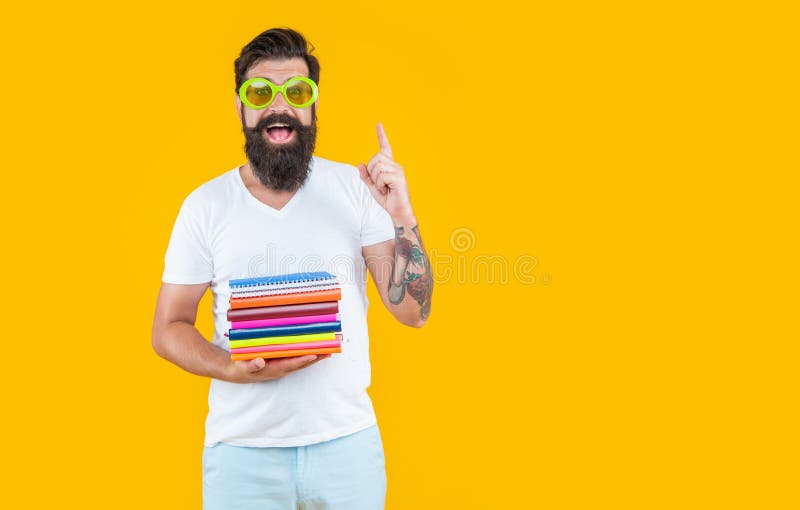 Education of Man Student, Copy Space. Back To School. Self Education of ...