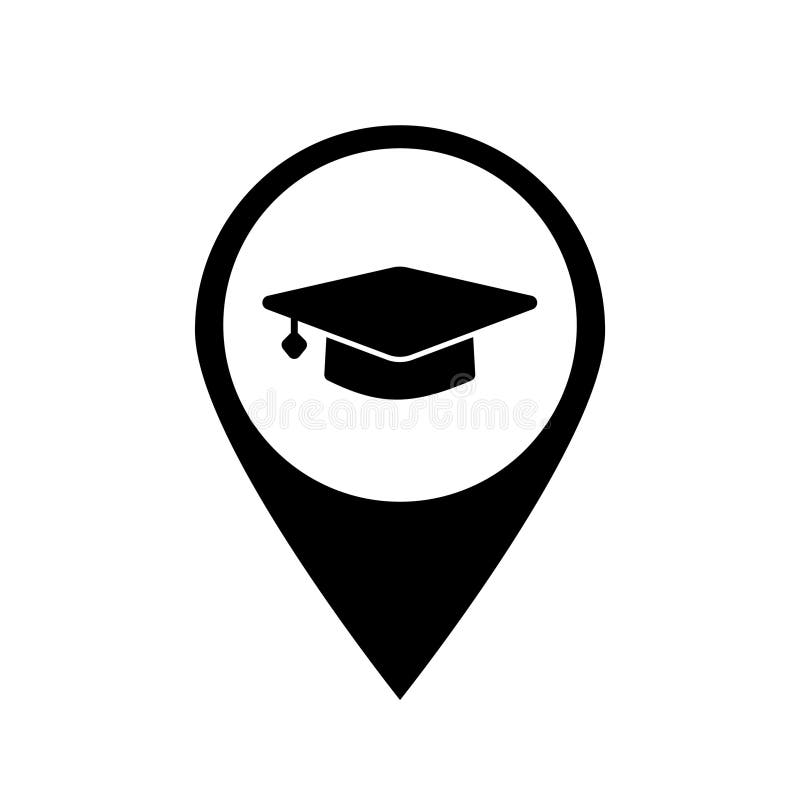 Education Map Pin University Vector Map Stock Vector - Illustration of ...