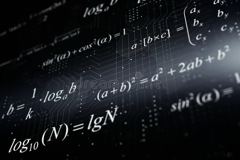 Digital Mathematical Formulas Wallpaper Stock Illustration ...