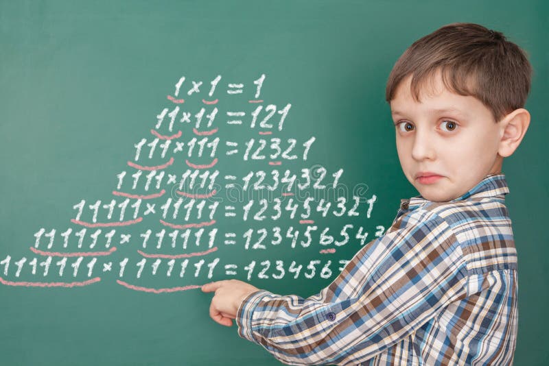 Confused Little Asian Child Do Not Know Answer of Math Stock Photo ...