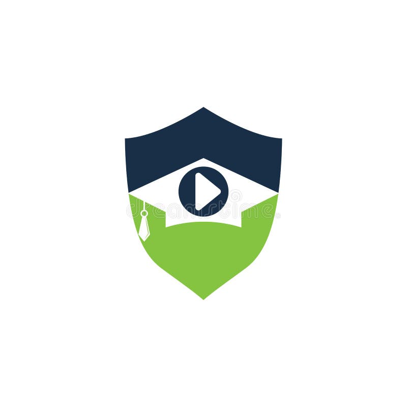 Education Media Player Shield Shape Concept Vector Stock Vector ...