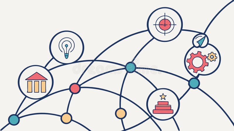 Education Network, Interconnected Learning Pathways, Vector Design ...