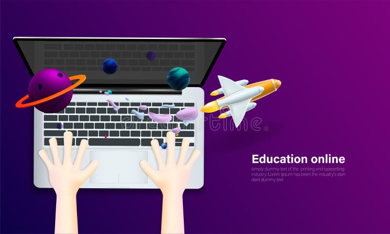 Education Online Concept. Smart Learning Technology Stock Vector ...