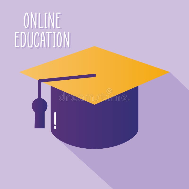 Computer with Graduation Cap Silhouette Style Icon Vector Design Stock ...