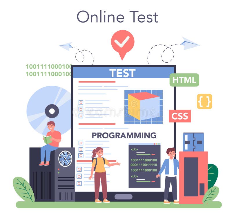 It Education Online Service or Platform. Student Write Software Stock ...