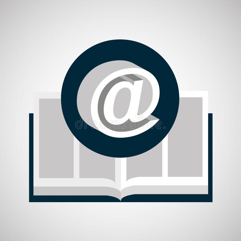 Education Opened Book Mail Icon Stock Vector - Illustration of icon ...