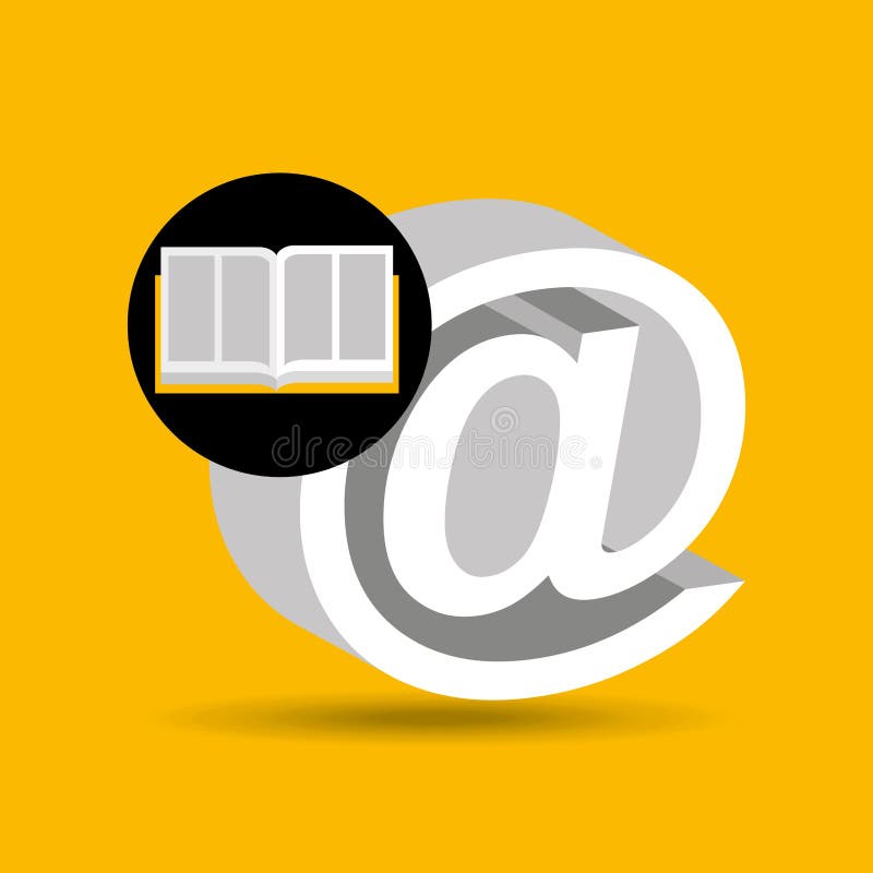 Education Opened Book Mail Icon Stock Vector - Illustration of library ...