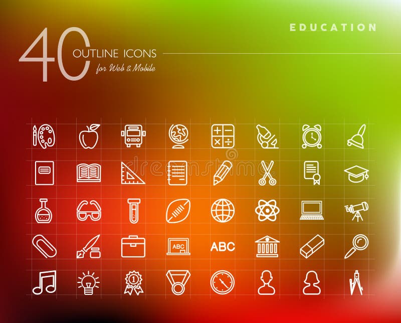 Education Icons Back To School Green Chalkboard Seamless Pattern Stock ...