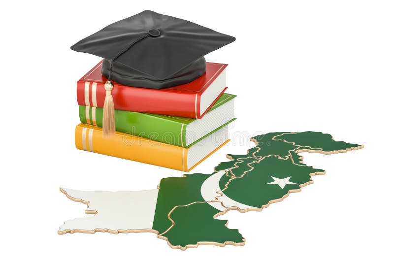Graduation Cap and Pakistani Flag Stock Illustration - Illustration of ...