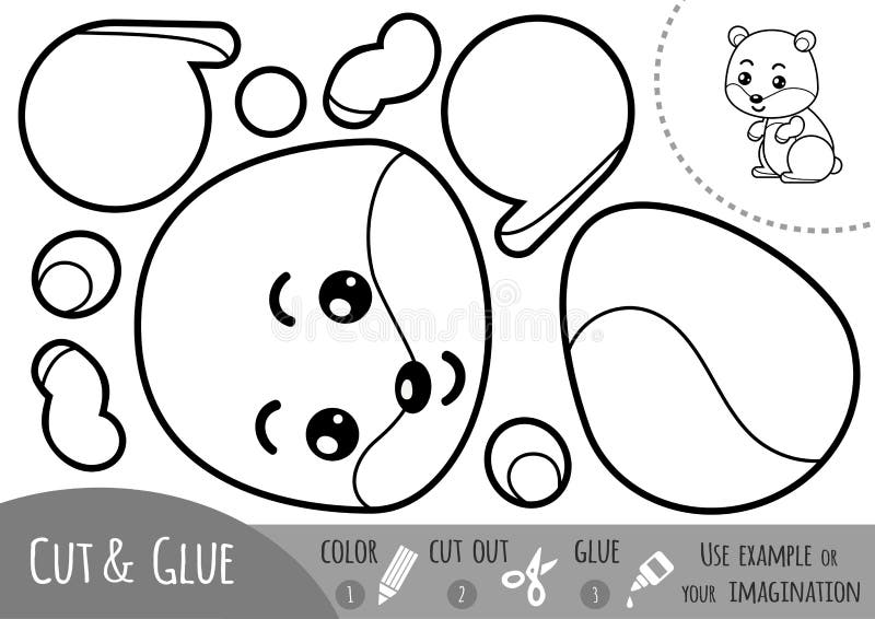 Education Paper Game for Children, Hamster Stock Vector - Illustration ...