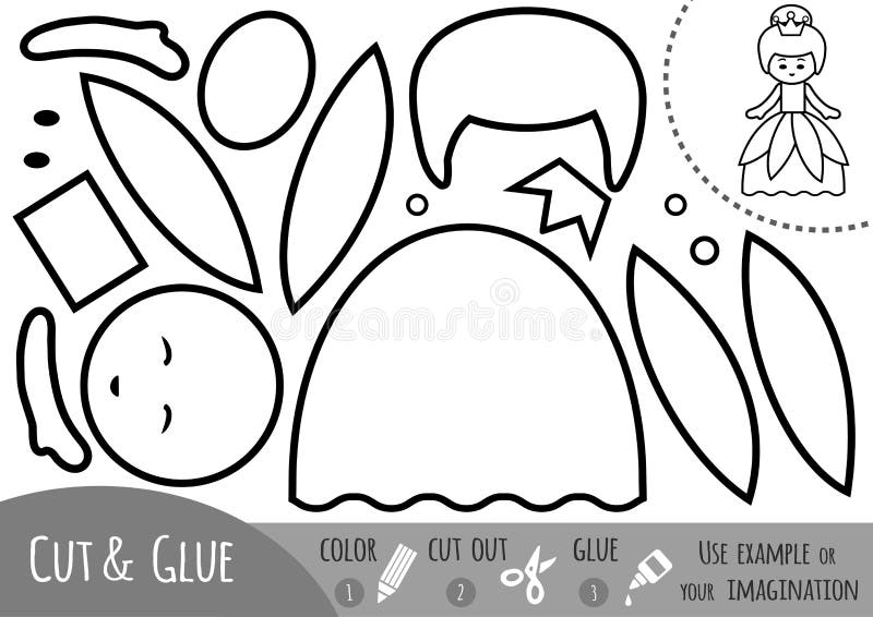 Color, Cut and Glue To Create the Image of Airplane Air Transport. Game ...