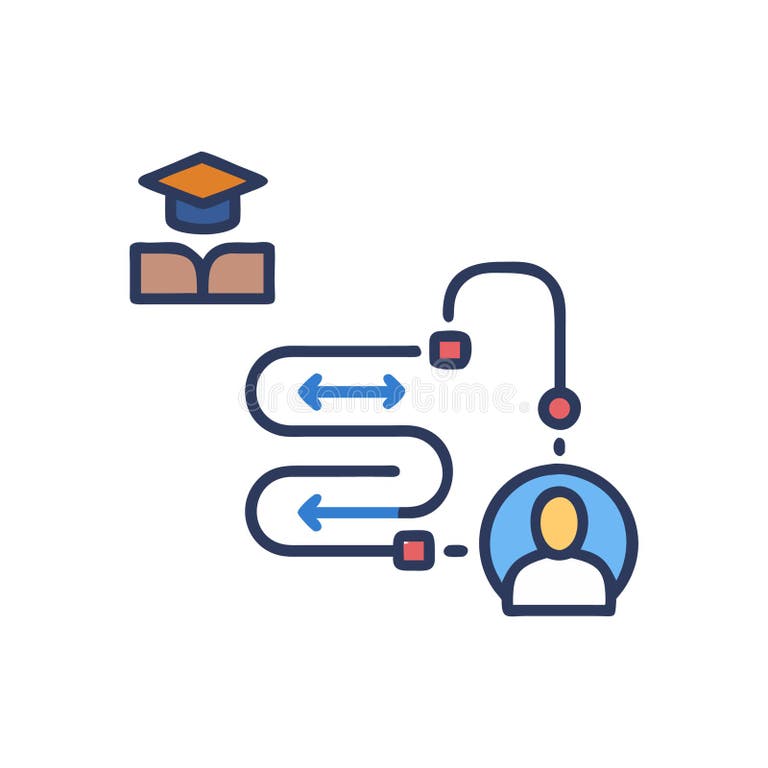 Education Path Design Showing Skills Development Process To Employment ...