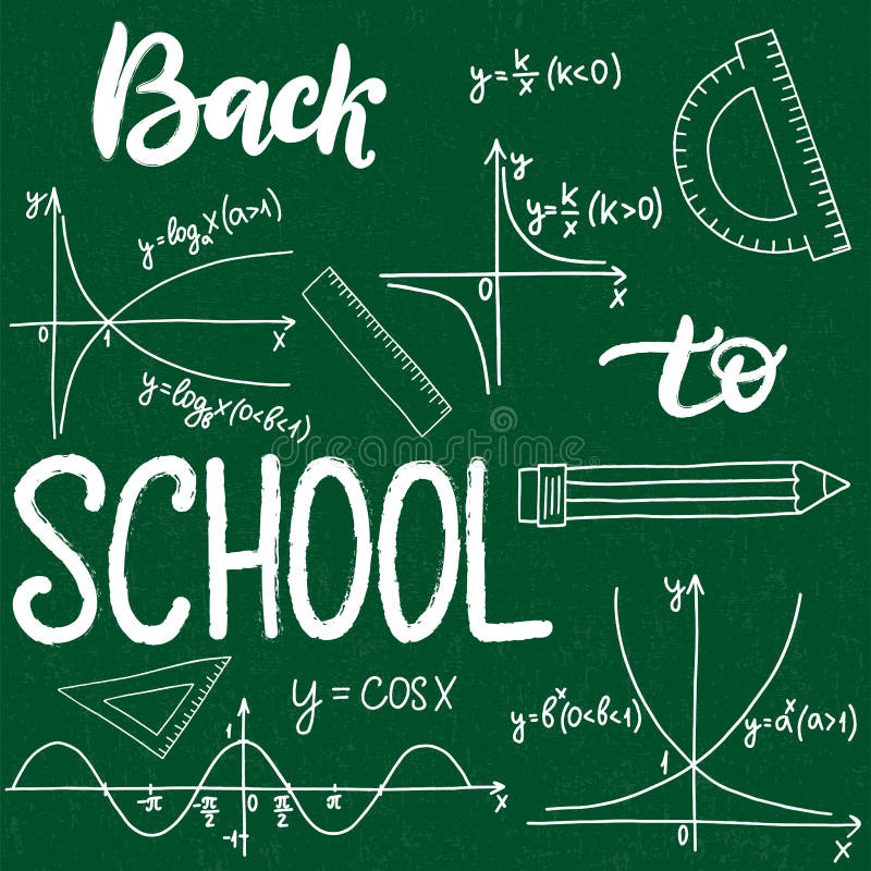 Mathematics Science Theme Hand Drawn Pattern Stock Illustrations – 60 ...