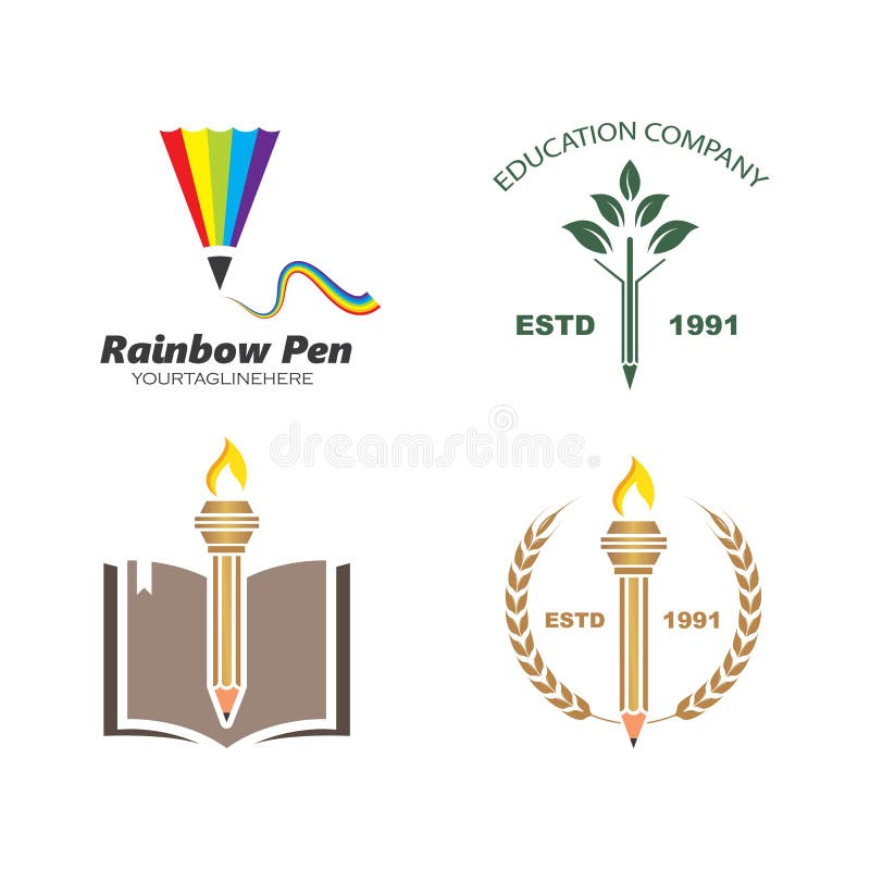 Education and Torch Logo Illustration Vector Stock Vector ...