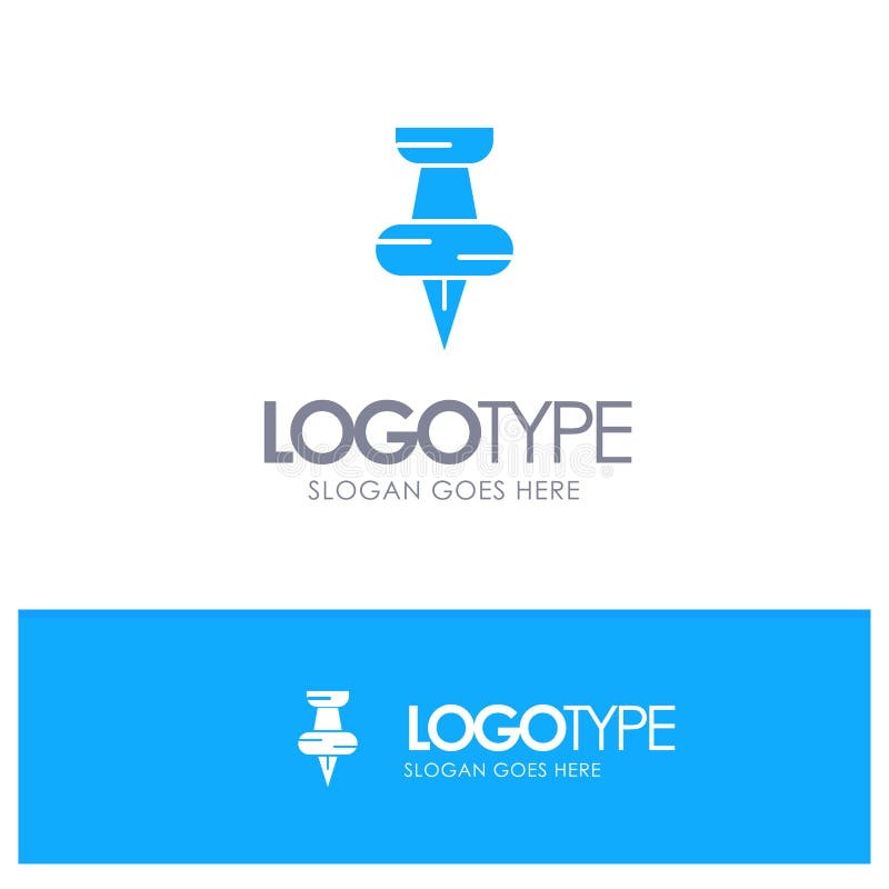 Education, Pin, Marker Blue Solid Logo with Place for Tagline Stock ...