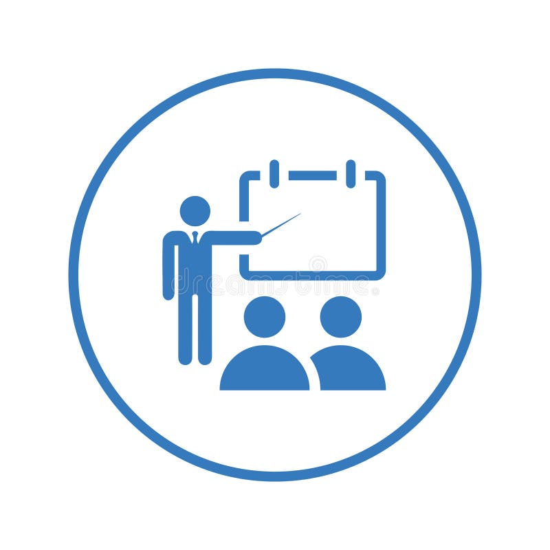Education, Presentation, Training Icon. Blue Color Design Stock Vector ...