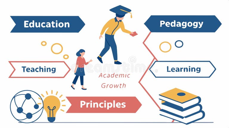 Education Principles Diagram, Learning and Teaching Methodology Vector ...