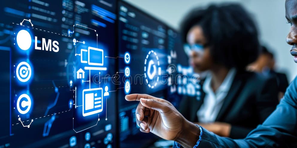 Education Professional Utilizing a Learning Management System LMS with ...