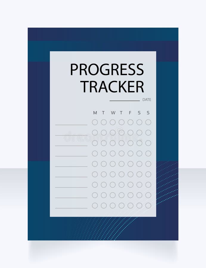 Education Progress Tracker Worksheet Design Template Stock Illustration ...