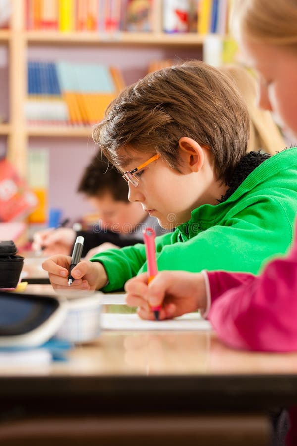 Education - Pupils at School Doing Homework Stock Photo - Image of ...