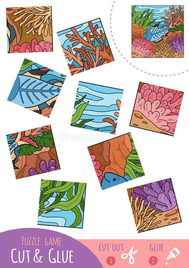 Education Puzzle Game for Children, X-ray Fish Stock Vector ...