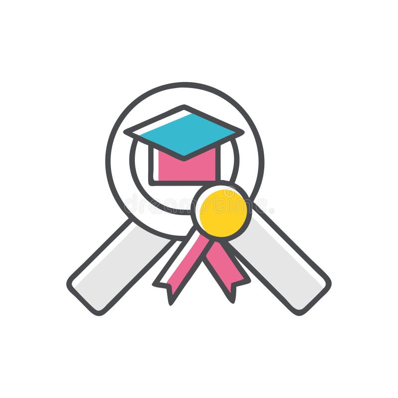 Education Ribbon Icon stock vector. Illustration of recognition - 351935520