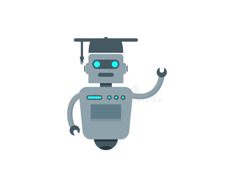 Education Robot Icon Logo Design Stock Vector - Illustration of cute ...