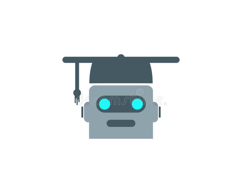 Education Robot Icon Logo Design Stock Vector - Illustration of cute ...