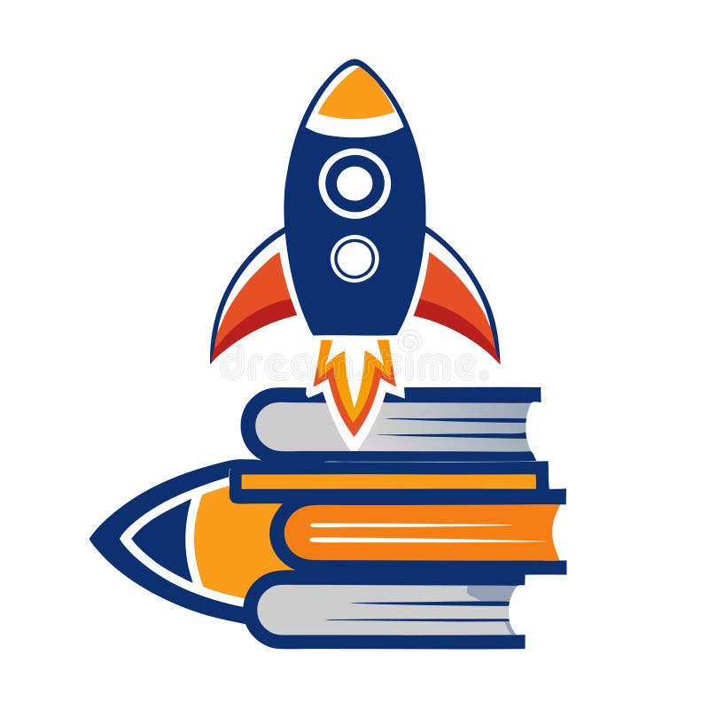 Education Rocket: Knowledge Ascent, Learning, and Innovation Illustration, Graphic Design Stock ...