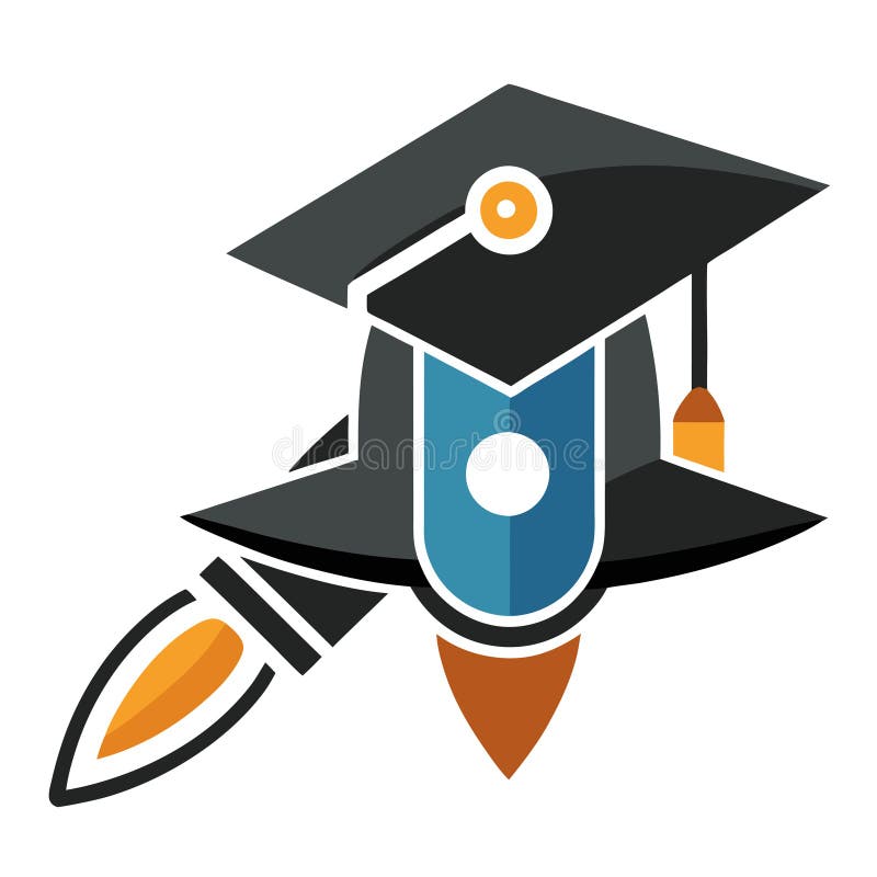 Education Rocket Launch: Graduate Hat Flying, Success, Knowledge, and ...