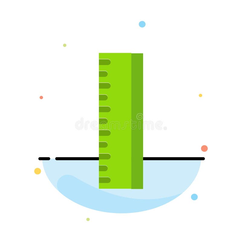 Education, Ruler, School Abstract Flat Color Icon Template Stock Vector ...