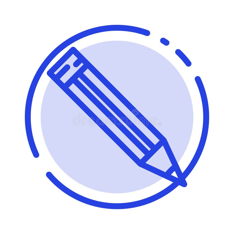 Education, Ruler, School Blue Dotted Line Line Icon Stock Vector ...