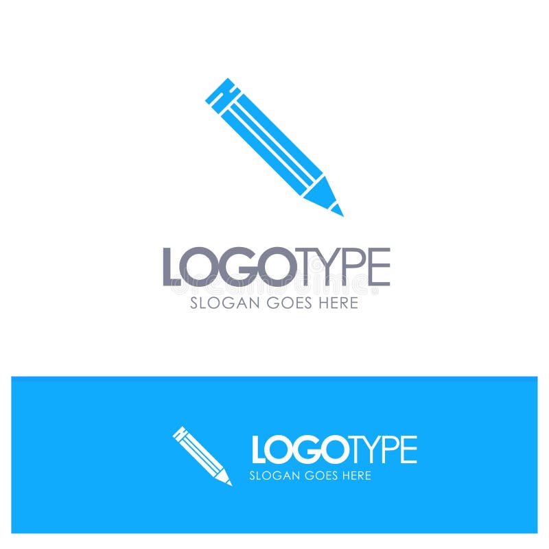 Education, Ruler, School Blue Solid Logo with Place for Tagline Stock ...