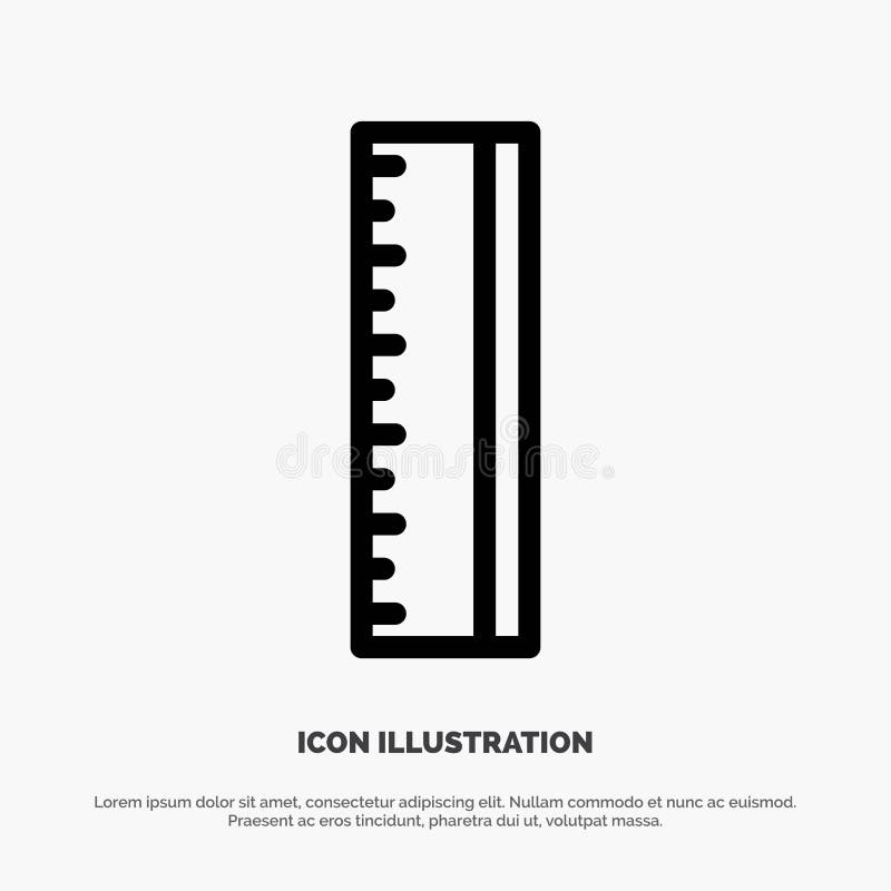 Education, Ruler, School Line Icon Vector Stock Vector - Illustration ...