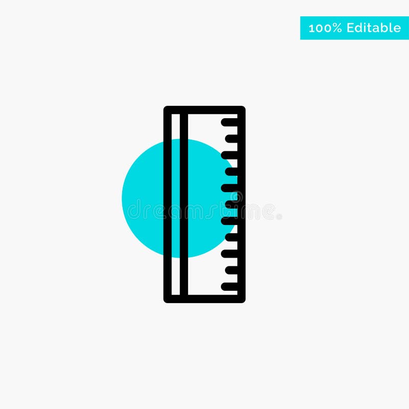 Education, Ruler, School Turquoise Highlight Circle Point Vector Icon ...
