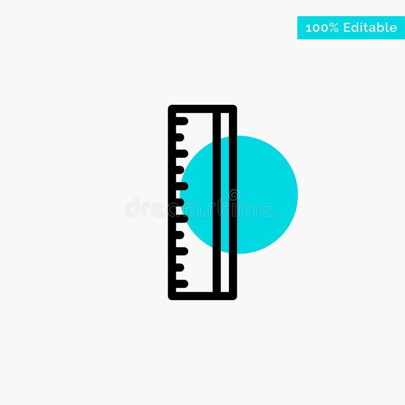 Education, Ruler, School Turquoise Highlight Circle Point Vector Icon ...