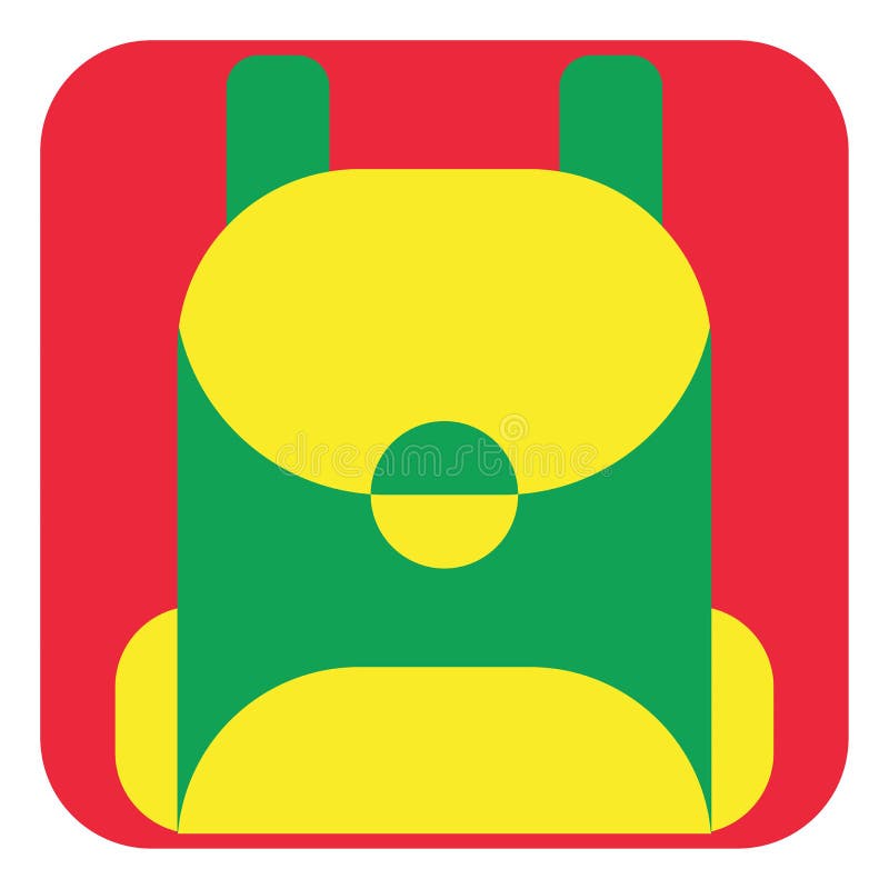 Education school bag, icon stock vector. Illustration of pack - 261061118