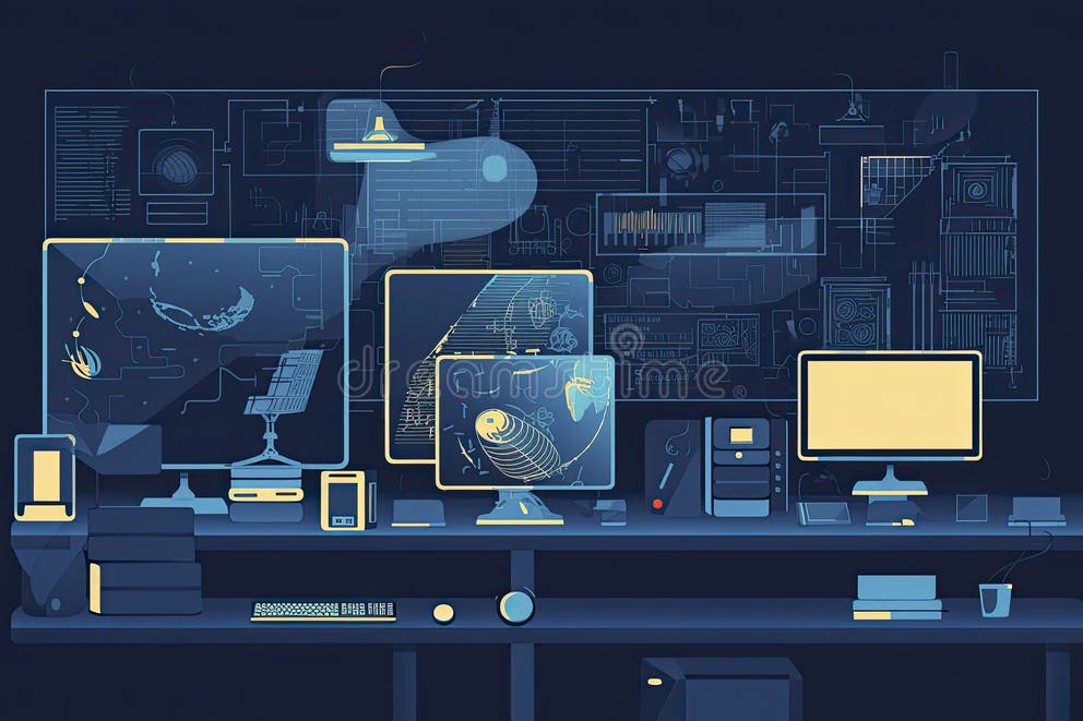 Education School Computer Network Technology Concept,vector ...