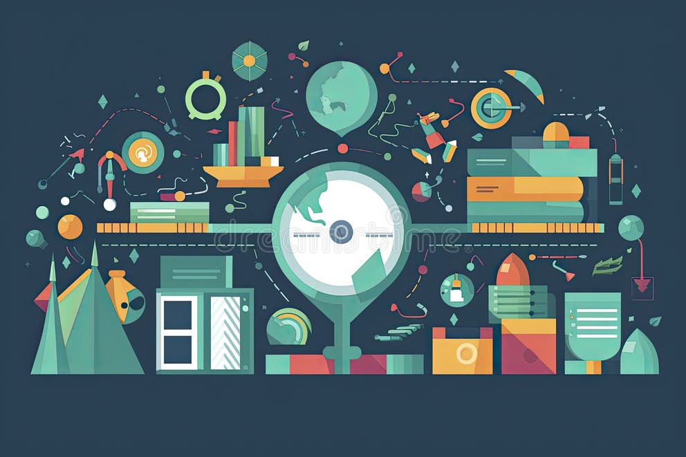 Education School Computer Network Technology Concept,vector ...