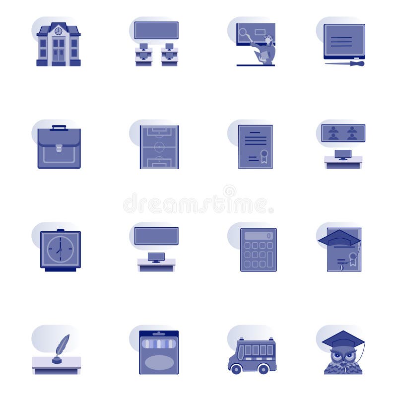 Education School iconpack stock vector. Illustration of intelligence ...