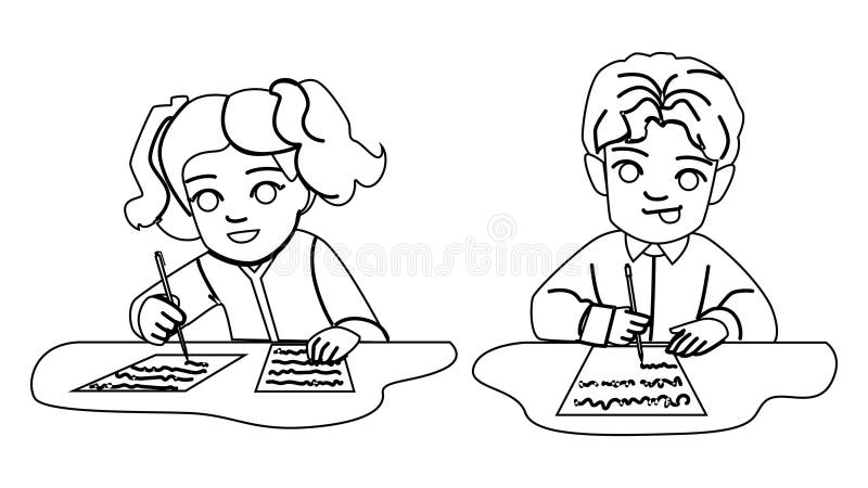 Practicing Handwriting Stock Illustrations – 2,759 Practicing ...