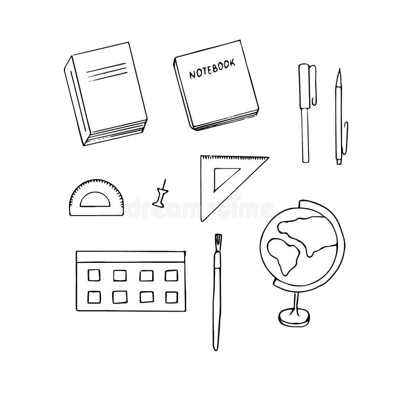 Education School Set, Vector Illustration Stock Illustration ...