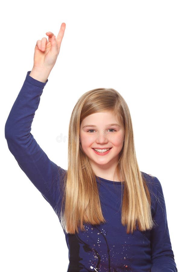Girl Rasing Her Hand Stock Photos - Free & Royalty-Free Stock Photos ...
