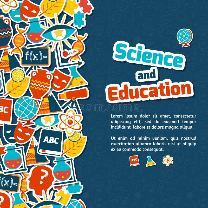 Education Science Background Stock Vector - Illustration of logo ...
