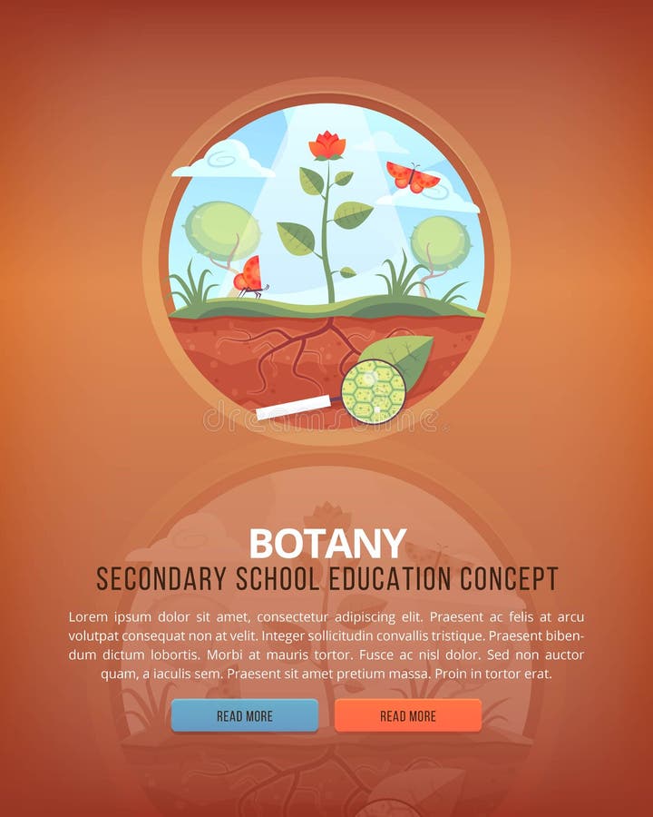 Education and Science Concept Illustrations. Botany. Science of Life ...