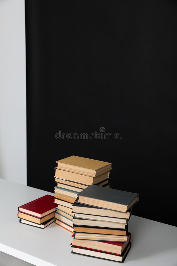 Education Science Library Stacks of Books for Learning To Read Stock ...