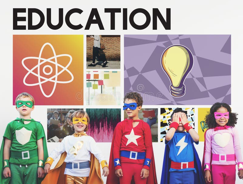 Education Science Physics Graphic Icons Concept Stock Image - Image of ...