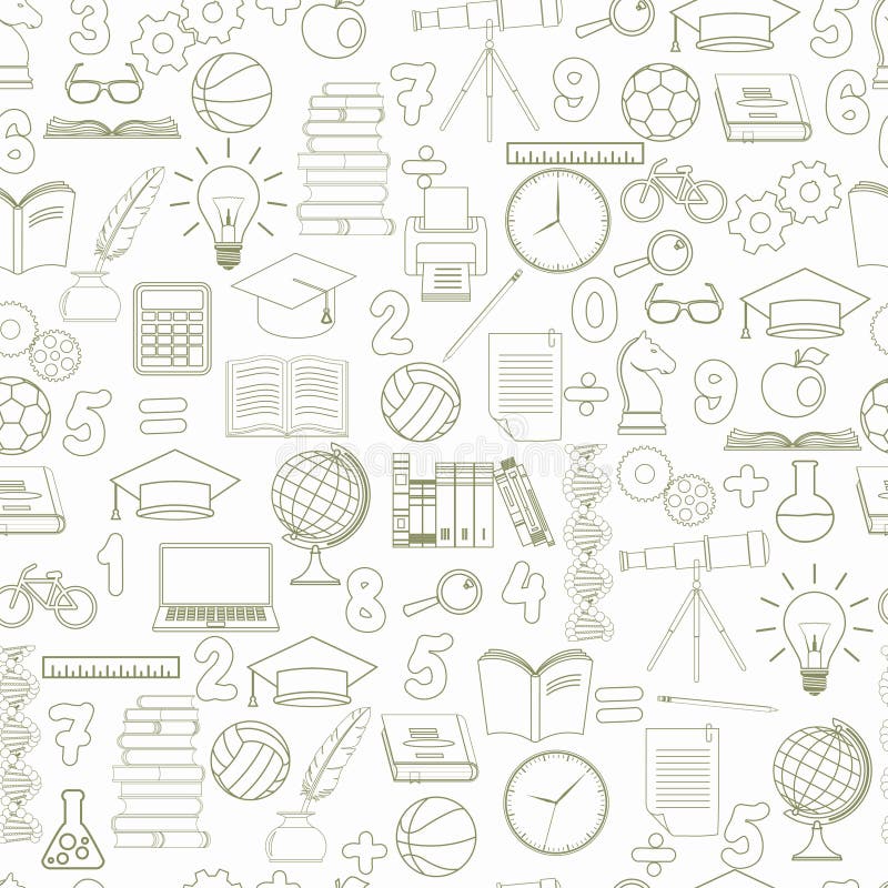 Education Seamless Background - Vector Stock Vector - Illustration of ...